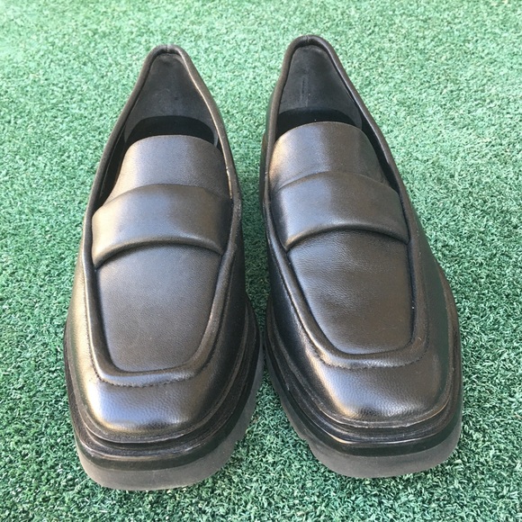 Vince | Shoes | Nwt Vince Robin Lug Sole Loafer Leather Black 37 | Poshmark